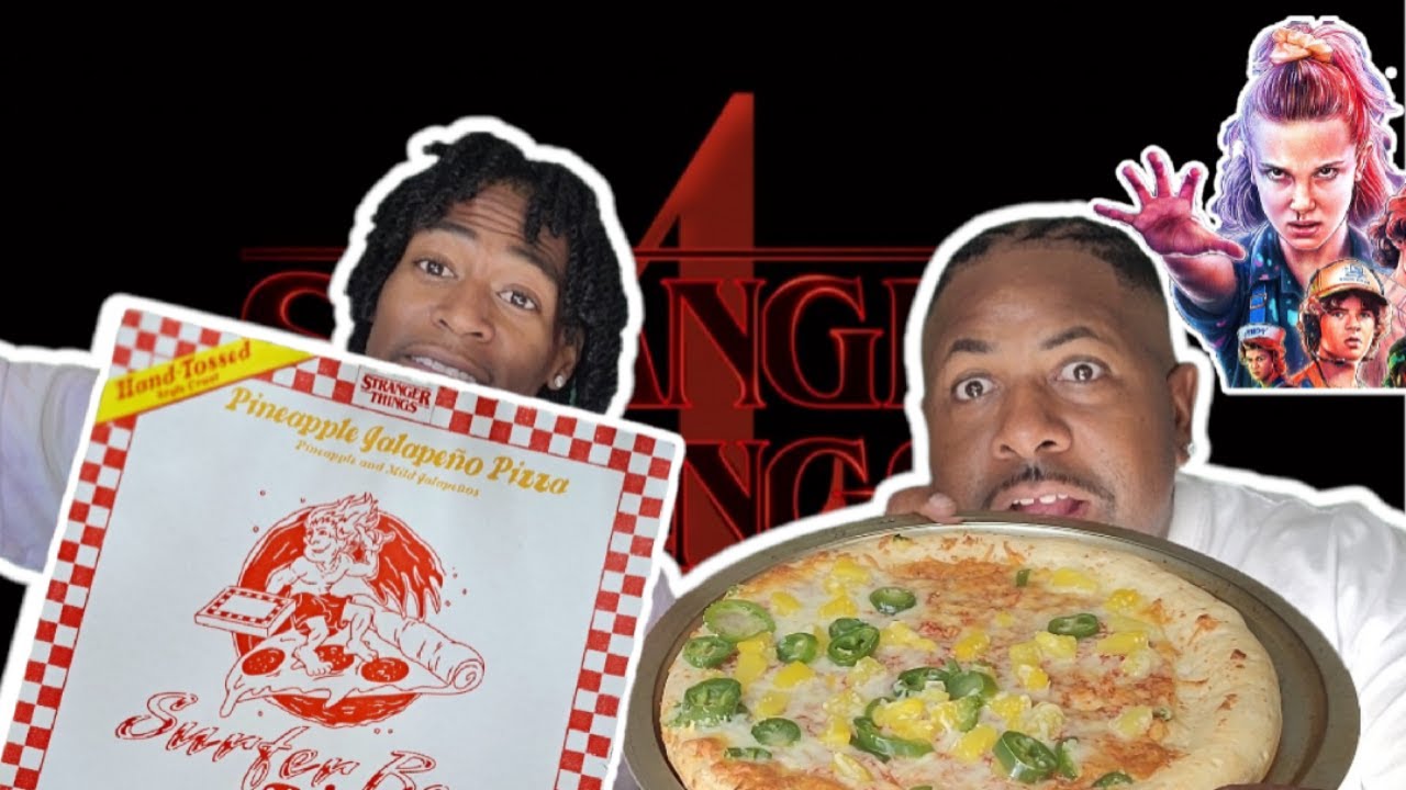 Stranger Things Pineapple Jalapeno Surfer Boy pizza review - YouTube