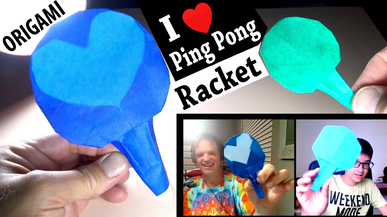 🏓 Origami Ping Pong Racket 🏓 - YouTube