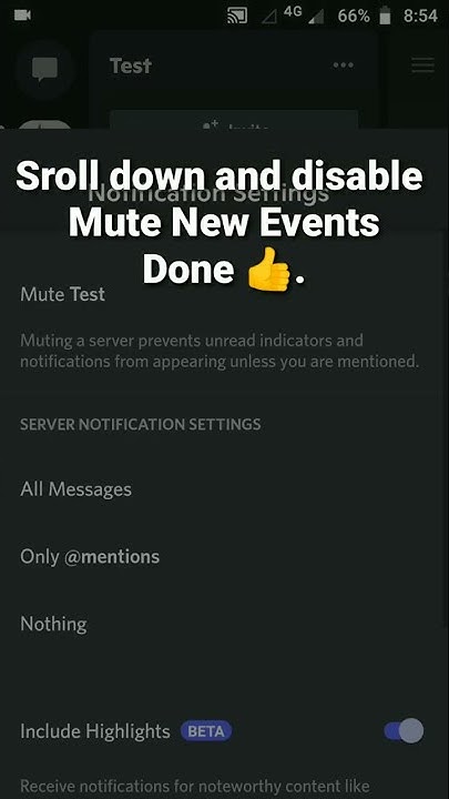 How to disable Mute New Events in Discord Mobile #roduz #discord #notification #mute #how #howto ...