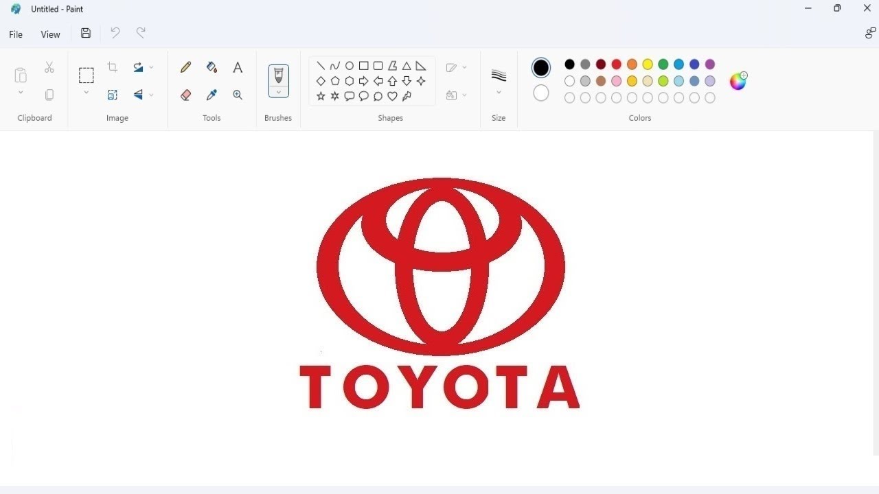 🔴How To Draw Toyota Company Logo In Ms Paint l Drawing# ...
