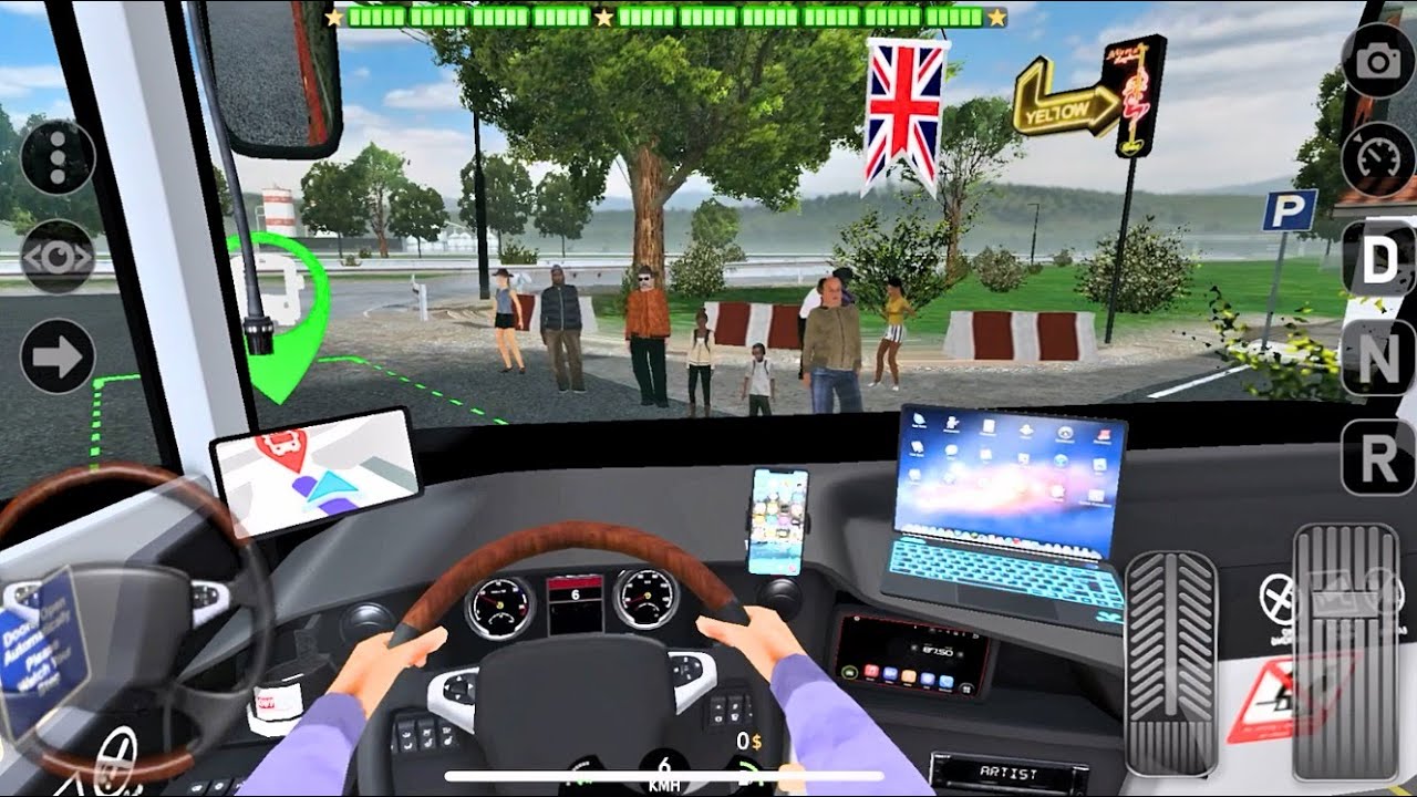 Realistic Interior Accessories Added Coach Bus Driving | Bus Simulator ...