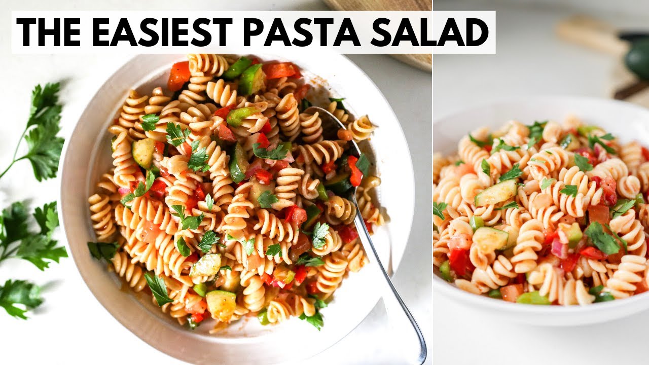 EASY PASTA SALAD RECIPE | How to make a Simple Pasta Salad | Only 8 ...
