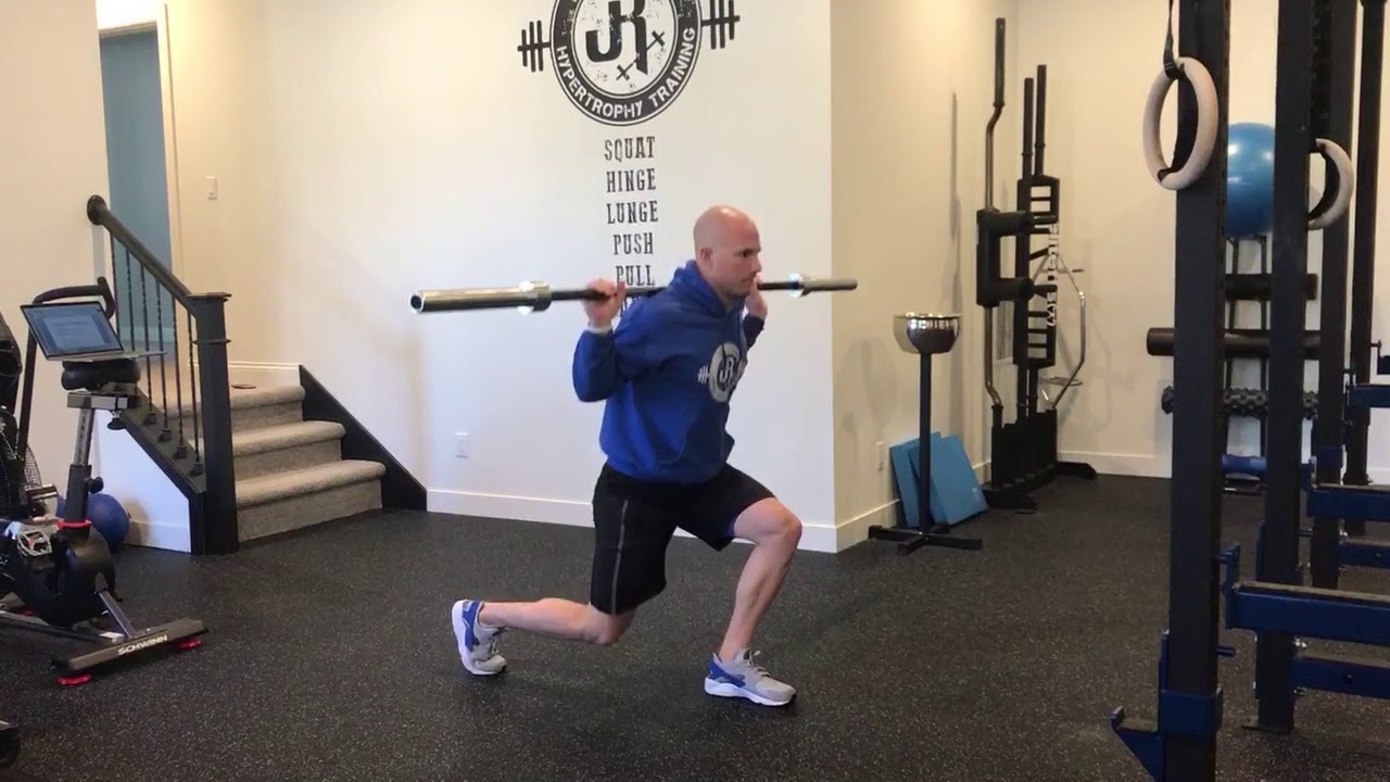 Alternating Barbell Reverse Lunge - YouTube