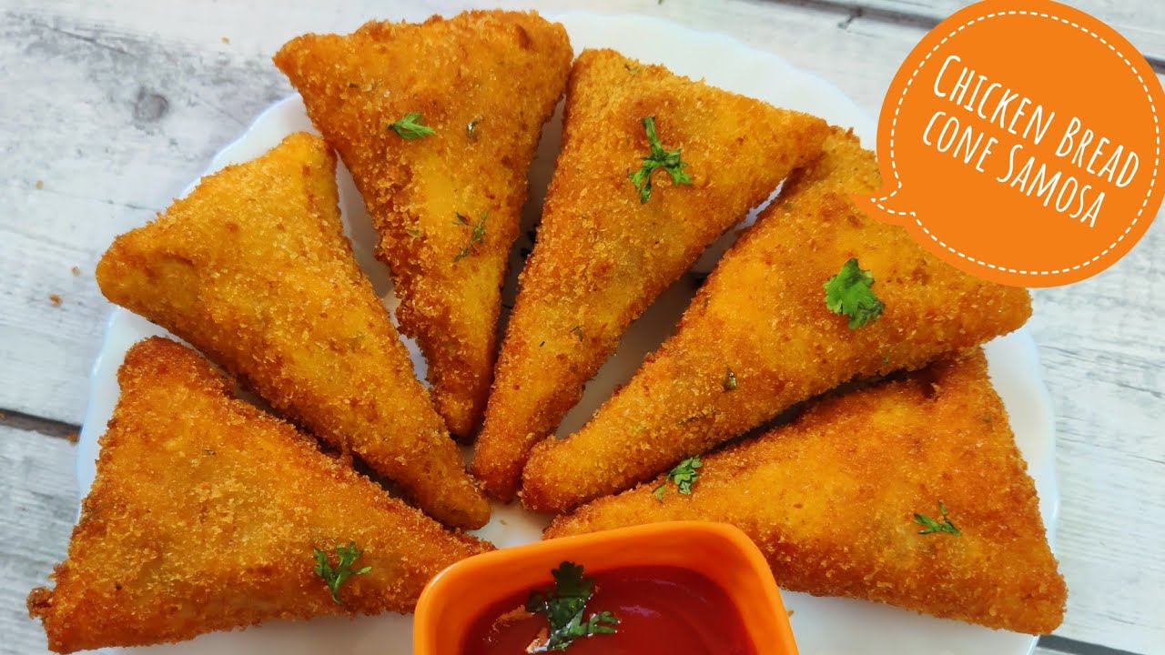 Chicken Cone Samosa Made Using Bread | Chinese Samosa |Ramadan recipes ...