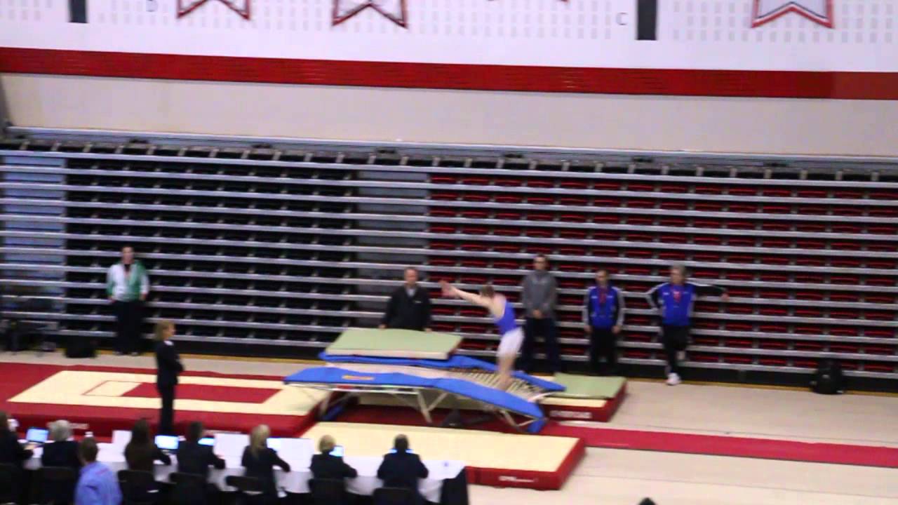 Denis Vachon - 1st pass men's double-mini trampoline final - 2013 ...
