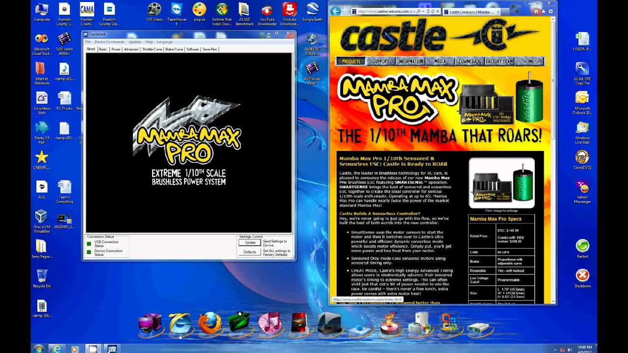 SC10rs with Mamba Max Pro ESC and Castle Link.avi - YouTube