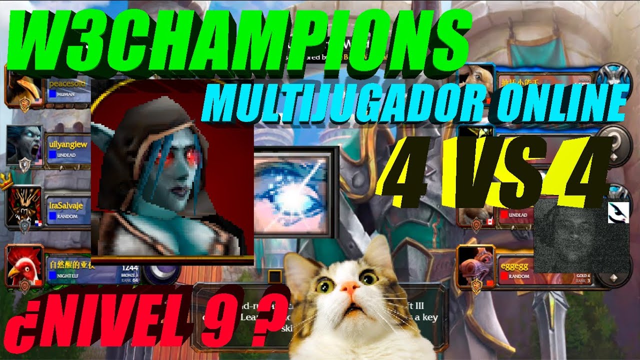 Warcraft 3 W3champions Multijugador Online 4 vs 4 (Hum) - YouTube