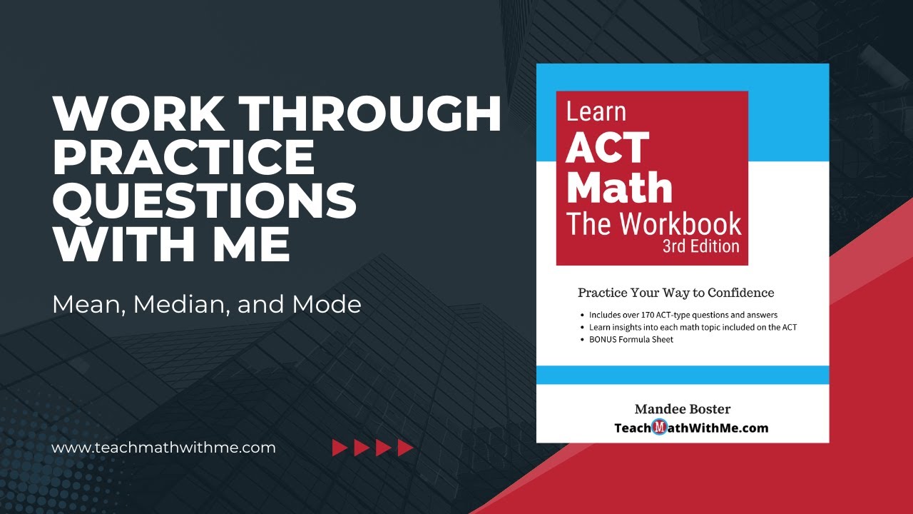Work Through ACT Practice Questions With Me - Learn ACT Math Workbook ...