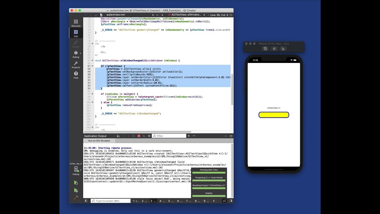 Qt/QML for iOS: Using iOS Native in QML: UITextView - YouTube