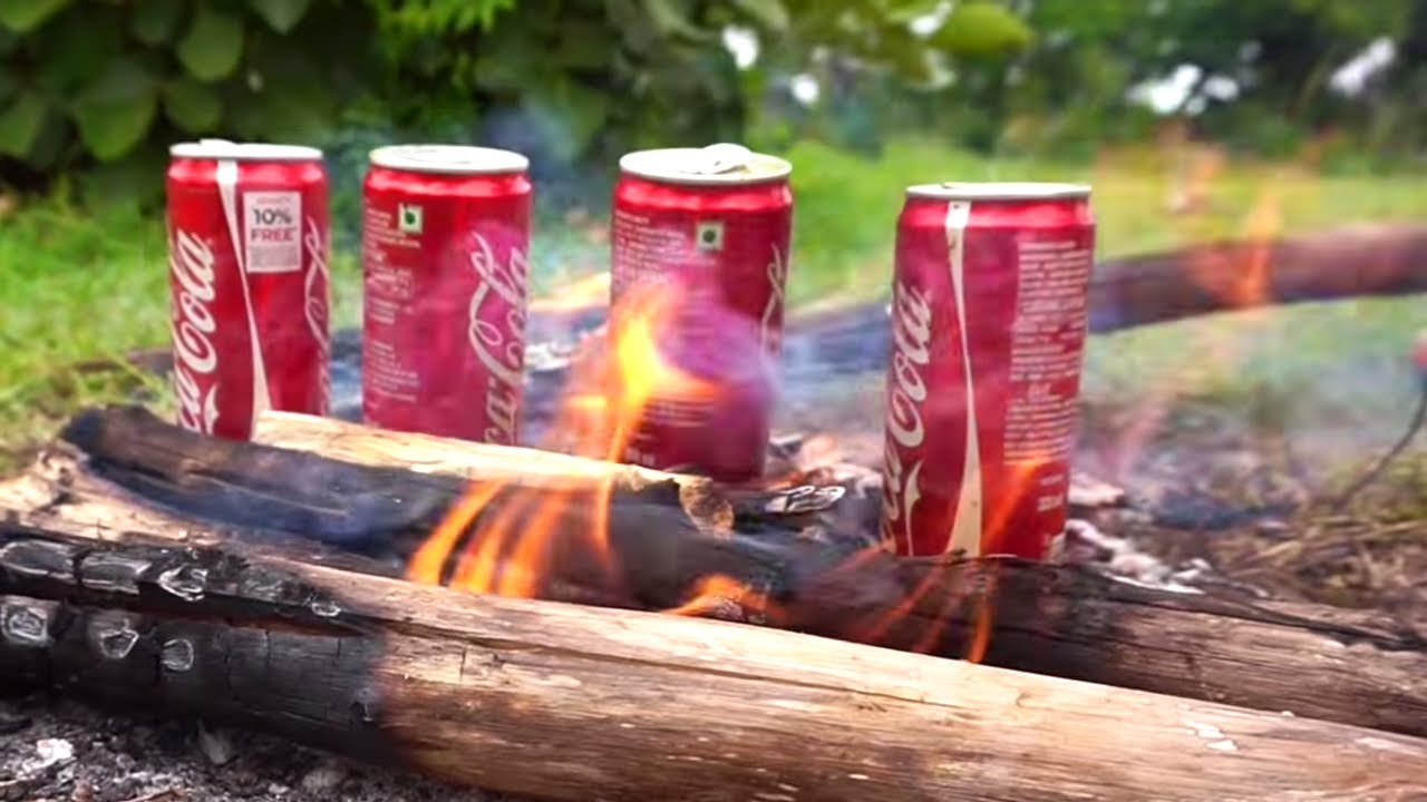 COOKING IN COCA COLA CAN || NEW TYPE CURRY WITH GOAT LIVER BLOOD LIKE ...