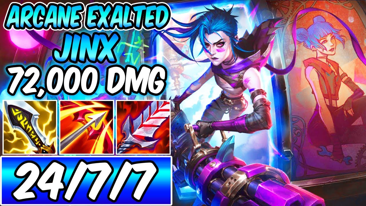 ARCANE FRACTURED JINX - 250$ EXALTED SKIN ADC GAMEPLAY | Best Build ...