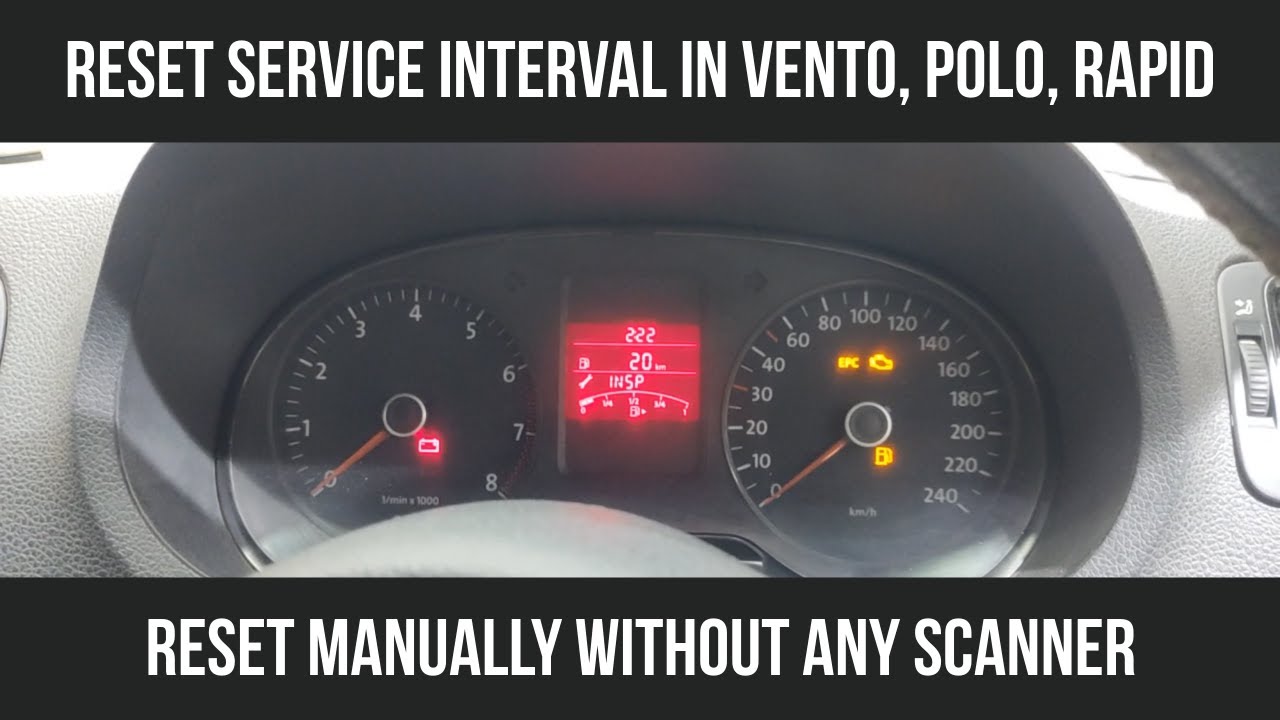 How to Reset Service Interval Indicator In Volkswagen Vento, Polo ...