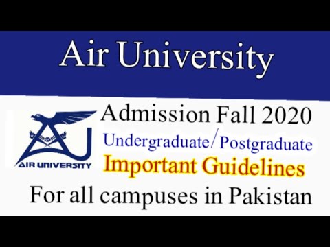 How to Get admission in Air University|Air Admission Test preparation ...