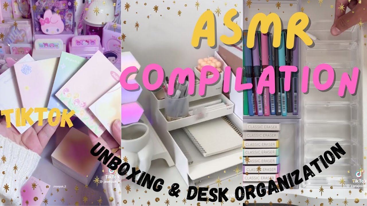Desk Organization ASMR | Unboxing ASMR | ASMR TIKTOK COMPILATION | best ...