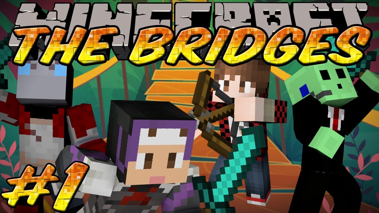 Minecraft Mini-Game The Bridges 3 part 1 w/ Mitch, NoochM ...