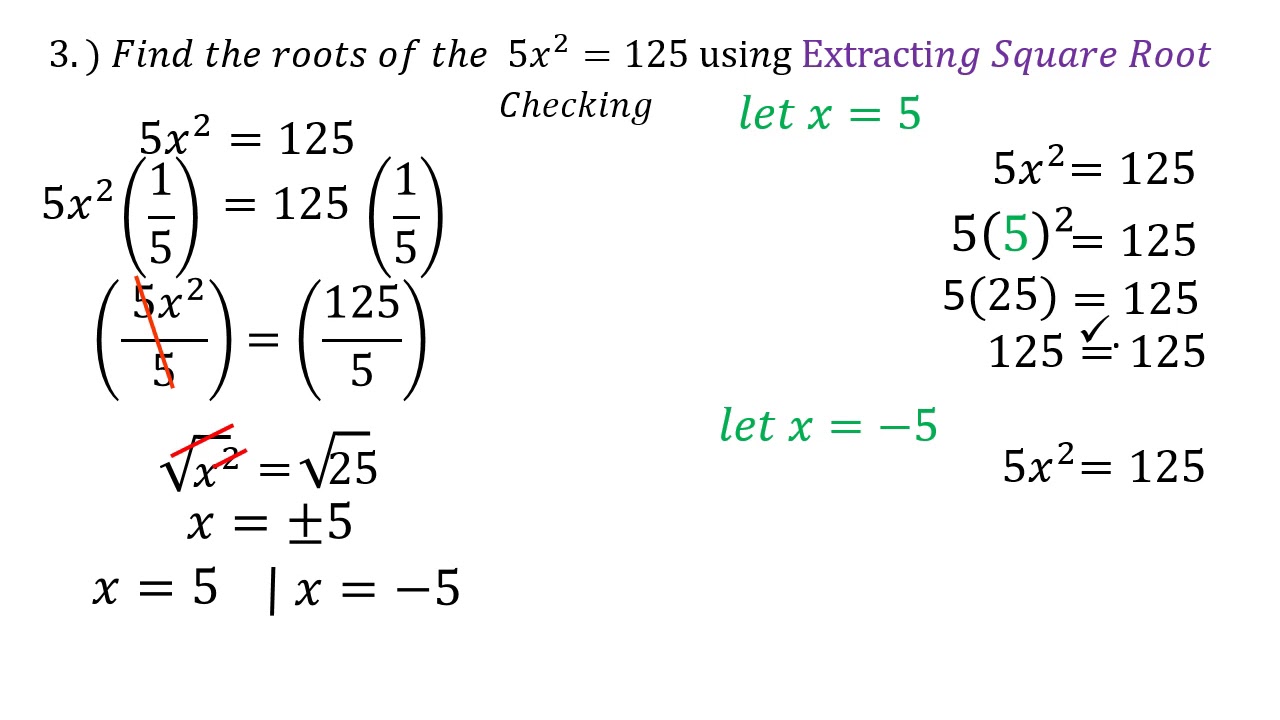 Solving Quadratic Equation By Extracting Square Root Part 2 YouTube