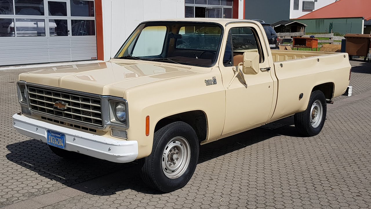 1975 Chevrolet C20 Custom Deluxe 350cui - YouTube