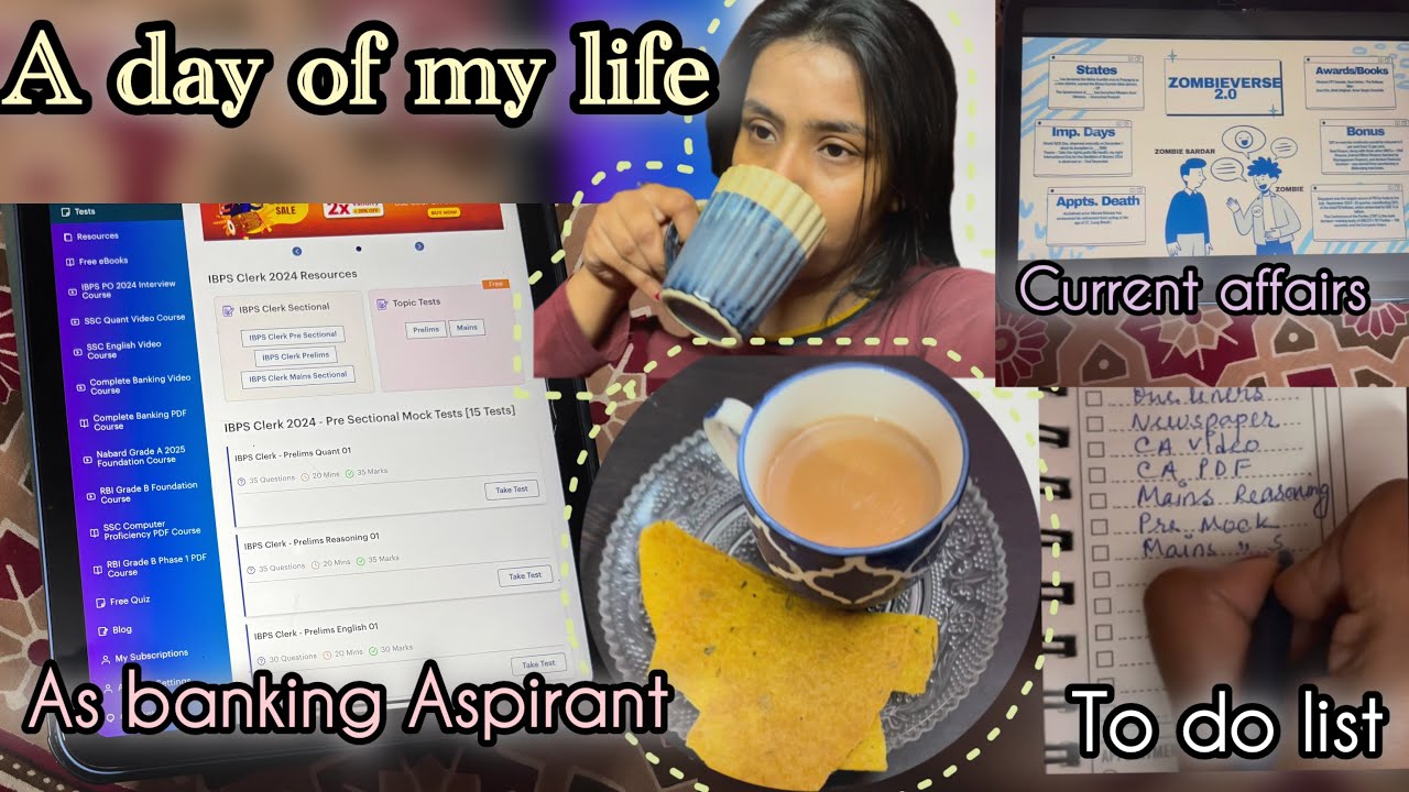 A day of my Life as Banking Aspirant/target SBI Clerk/SBI PO # ...