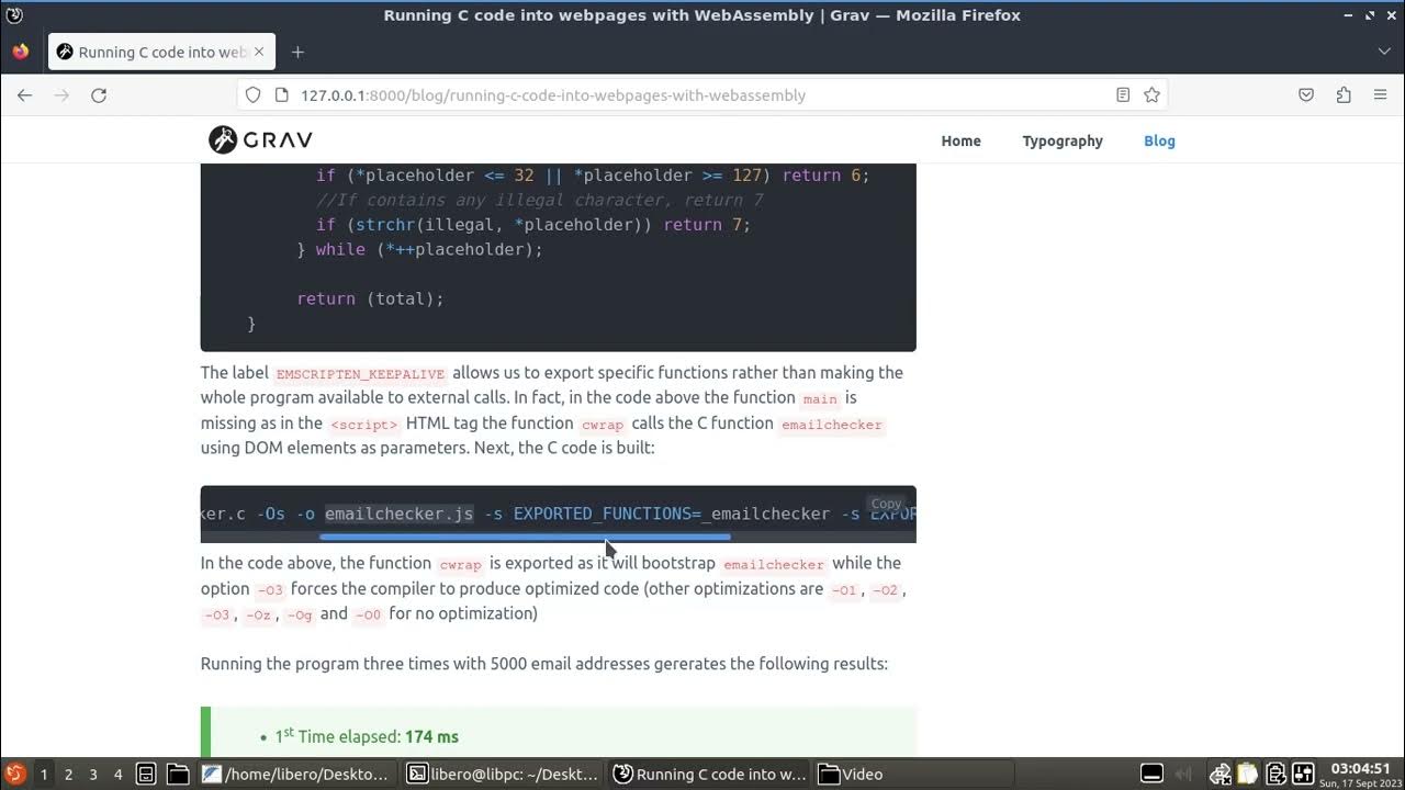 Running C Code Into Webpages With Webassembly Youtube