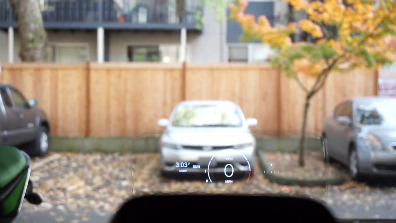 Navdy Heads Up Display (HUD) viewing angle - YouTube
