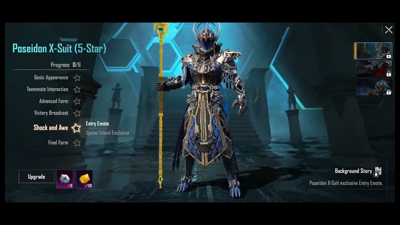 Bgmi new x-suit | Poseidon x-suit | fully upgraded - YouTube