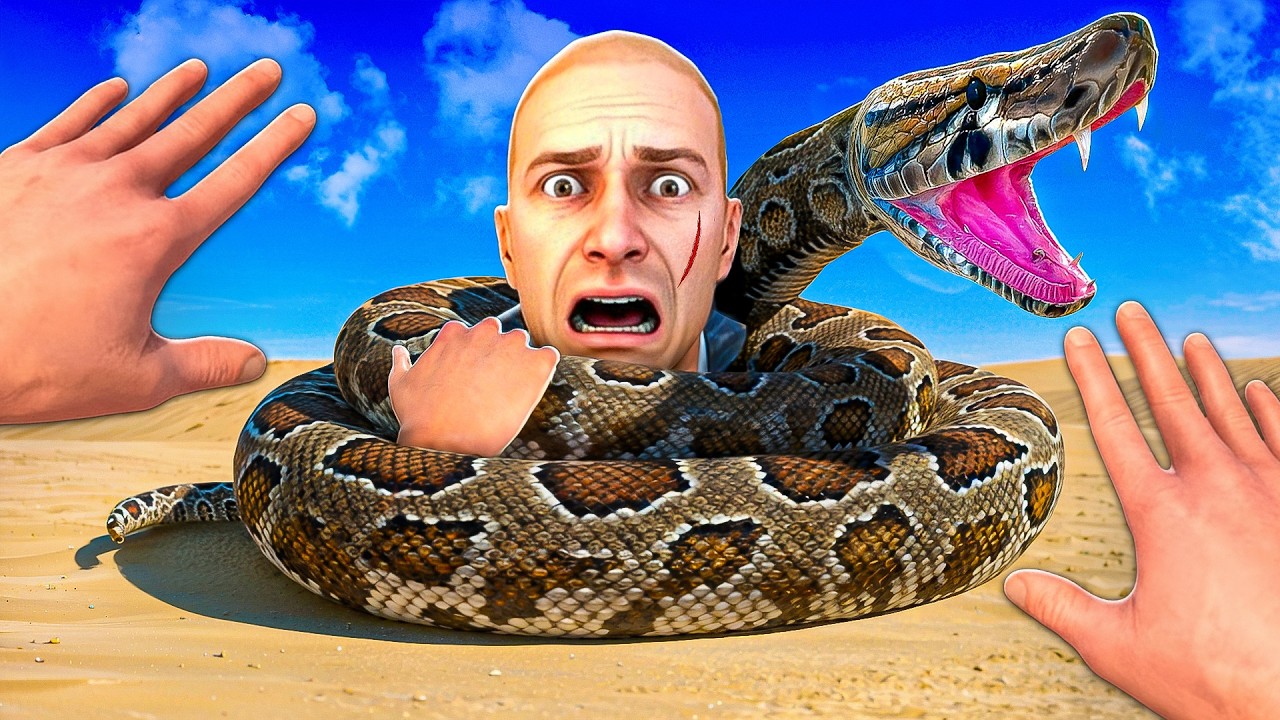 LARGE Snake Eats Humans - Newton's Playground VR - YouTube