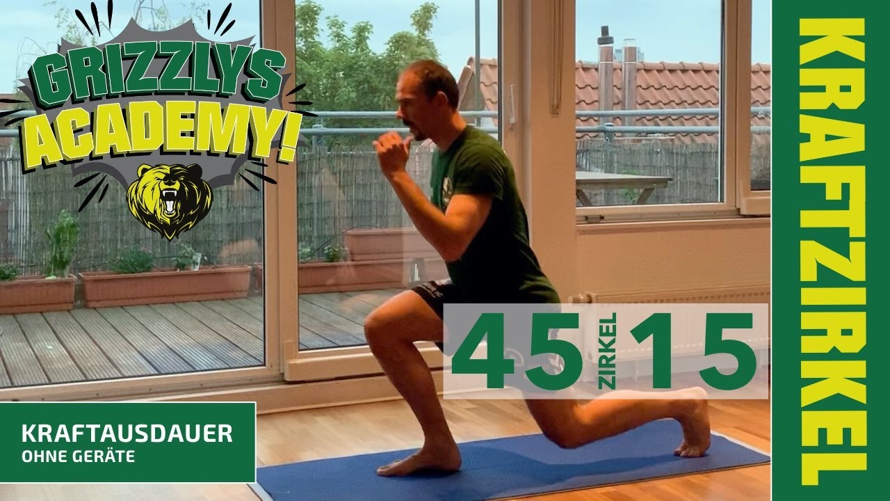 Kraftausdauertraining zum Mitmachen - Zirkeltraining (45-15 Intervall ...