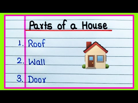 Parts of a House name | Write Parts of a House name | House parts name in English