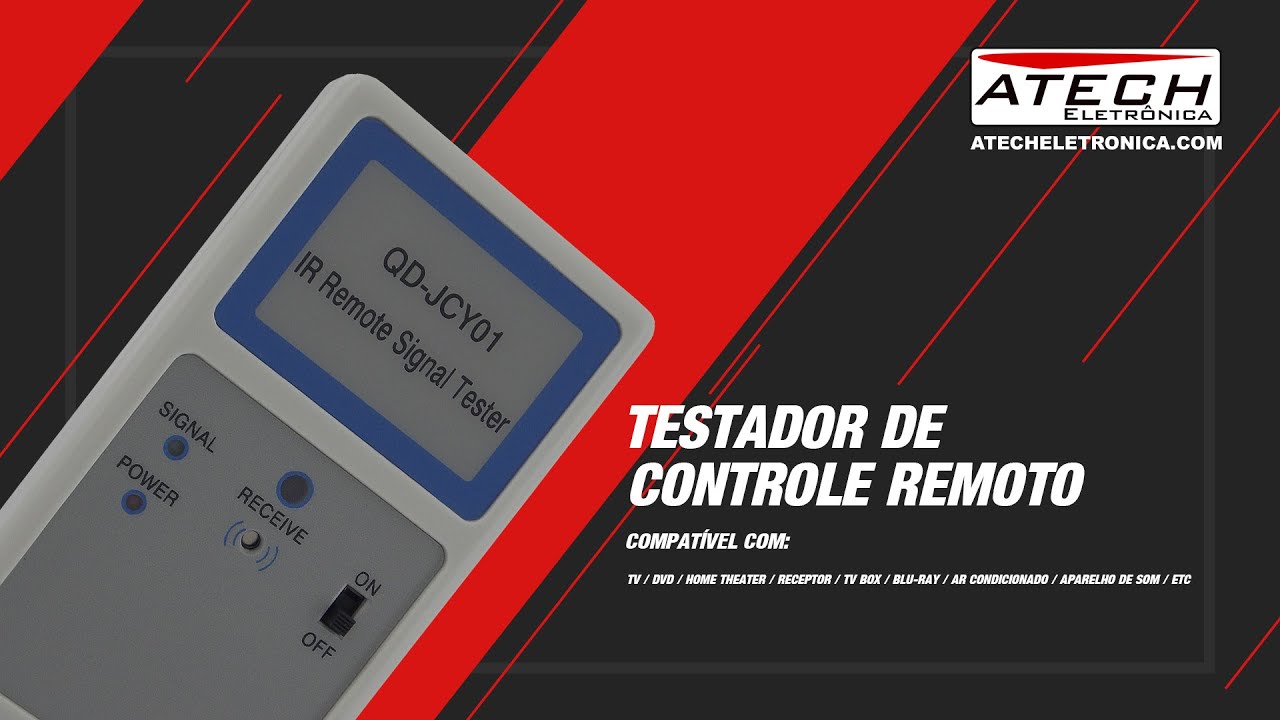 Testador de Controle Remoto Infravermelho - IR Remote Control Signal ...