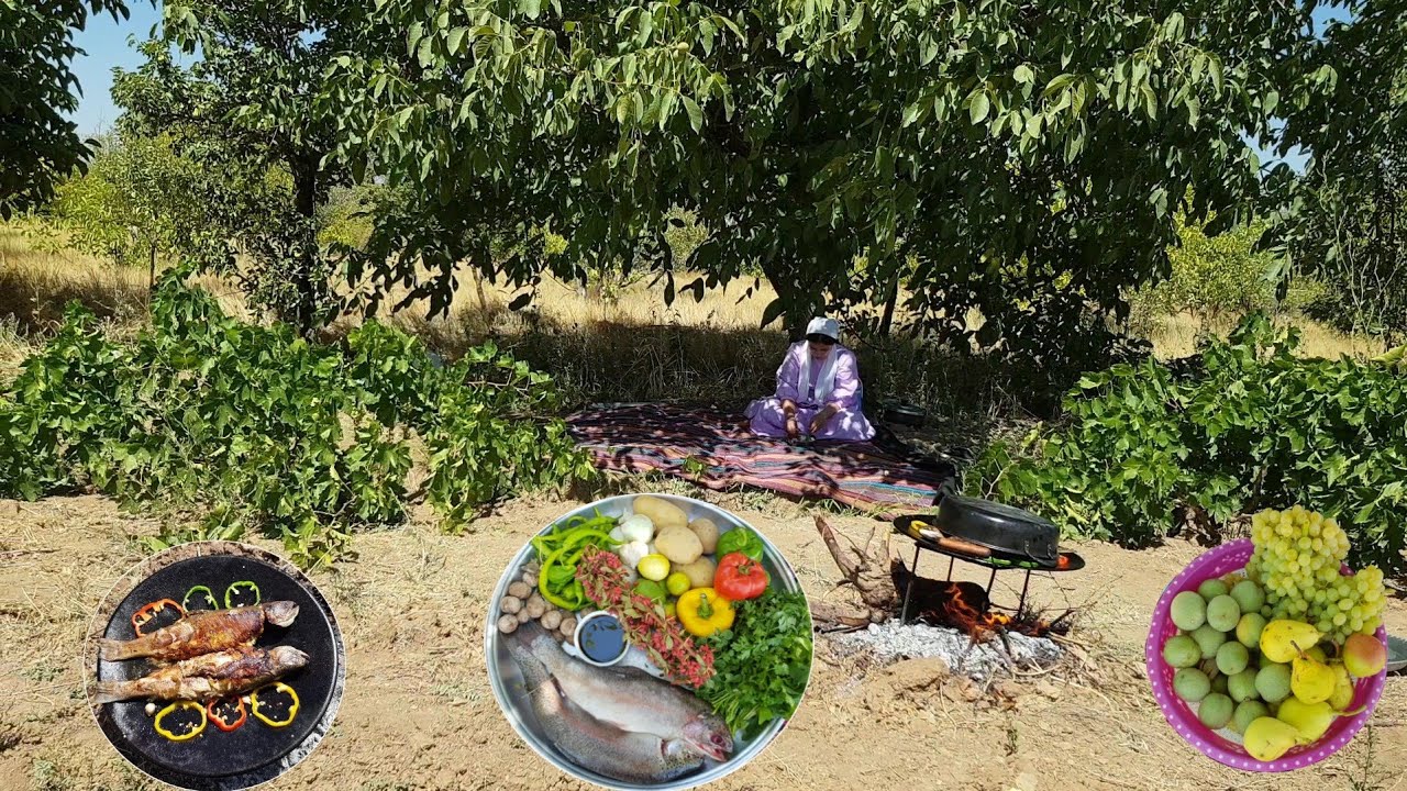 IRAN village cooking/Fish lavangi most traditional IRAN (Gilan) meal ...