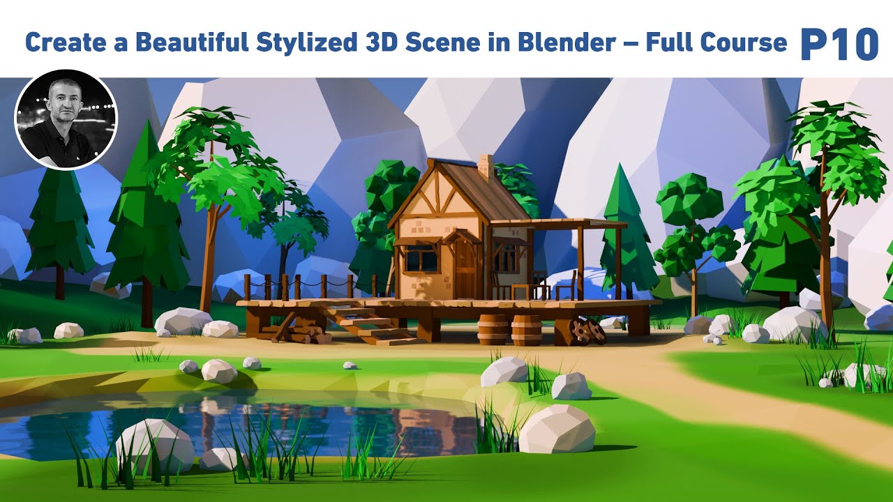Create a Beautiful Stylized 3D Scene in Blender 4.3 Full Course (Low ...