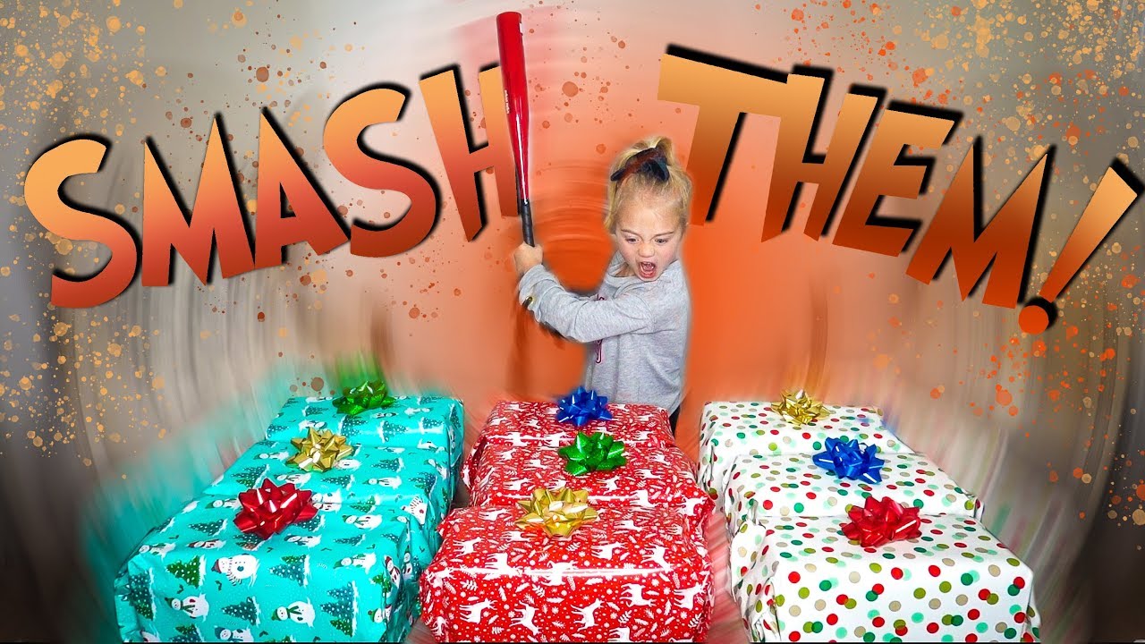 DON'T SMASH THE WRONG CHRISTMAS PRESENT!!! - YouTube