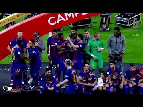 Sevilla vs FC Barcelona 0 5 Full Trophy Celebrations w  English Commentary CDR Final 2017 18 HD 720p
