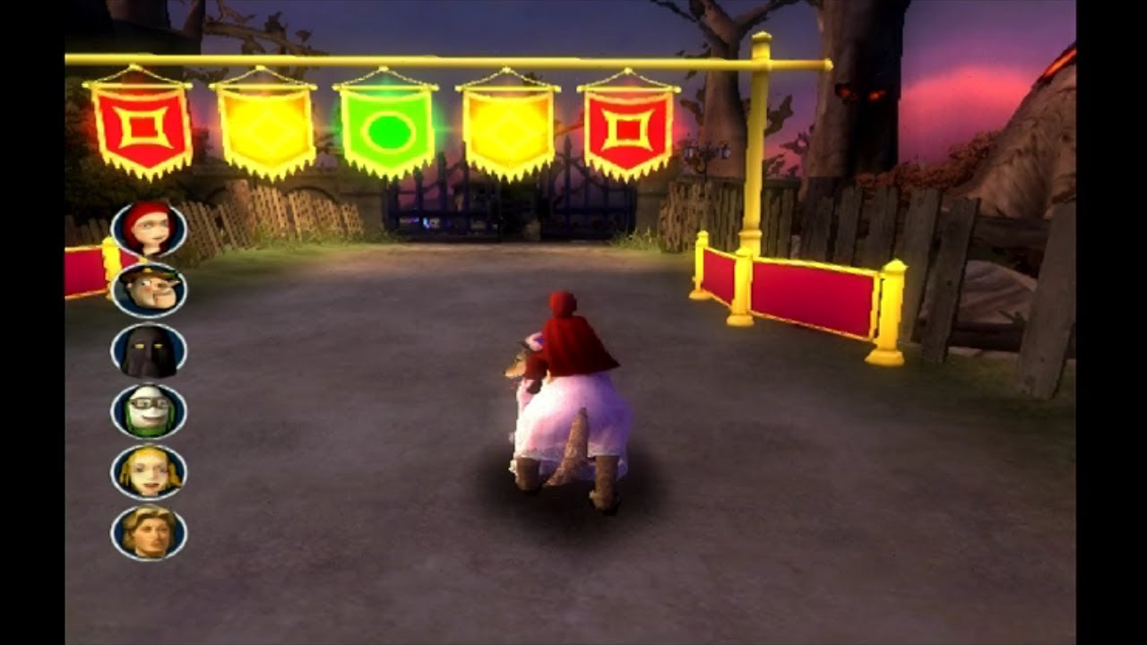 Shrek Smash N' Crash Racing PS2 Red Riding Hood Racing In Haunted Woods ...