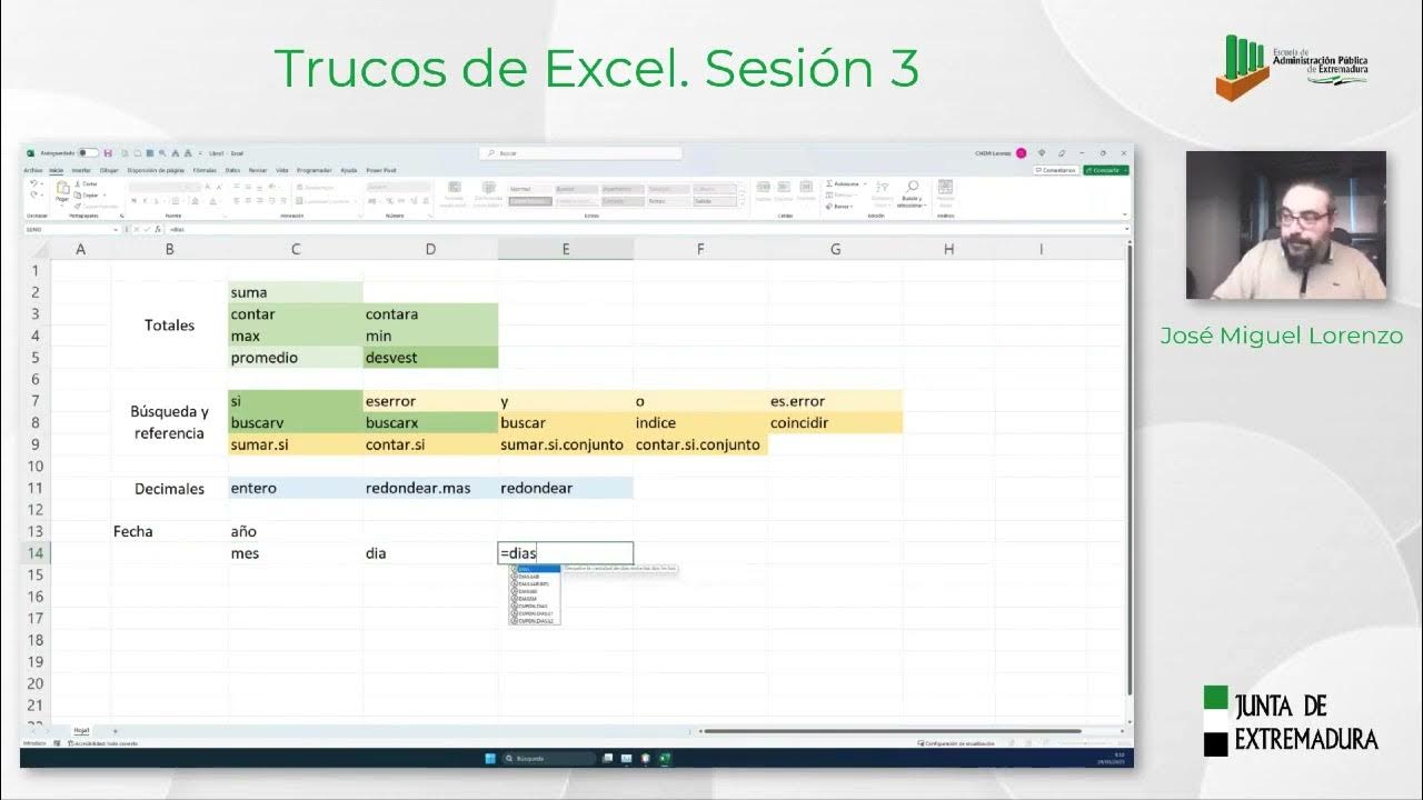 2023.00.B.123.01 SEMINARIOS ONLINE. TRUCOS DE EXCEL (S3) - YouTube