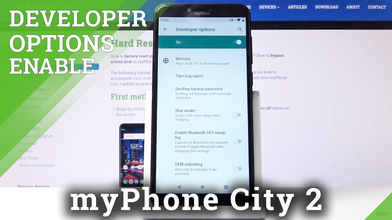 How to Enable Developer Options in myPhone City 2 – Developer Features ...
