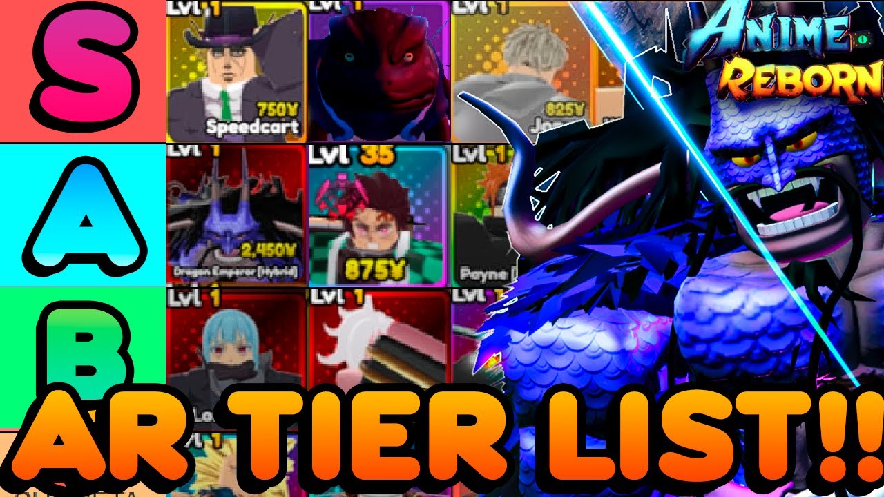 TIER LIST COMPLETA LEGEND, CHALLENGE, INFINITE E STORY ANIME REBORN ...