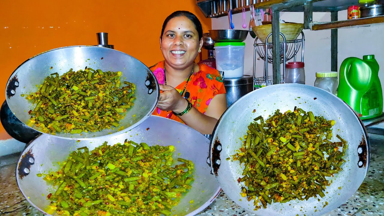 ग्वारफली मूंगफली की सब्ज़ी गांव की स्पेशल रेसिपी 🌴 | Gwarfali Moongfali ...