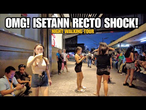 SHOCKING!!! Manila After Dark! AVENIDA RECTO + ISETANN NIGHTLIFE WALKING TOUR PHILIPPINES[4K]