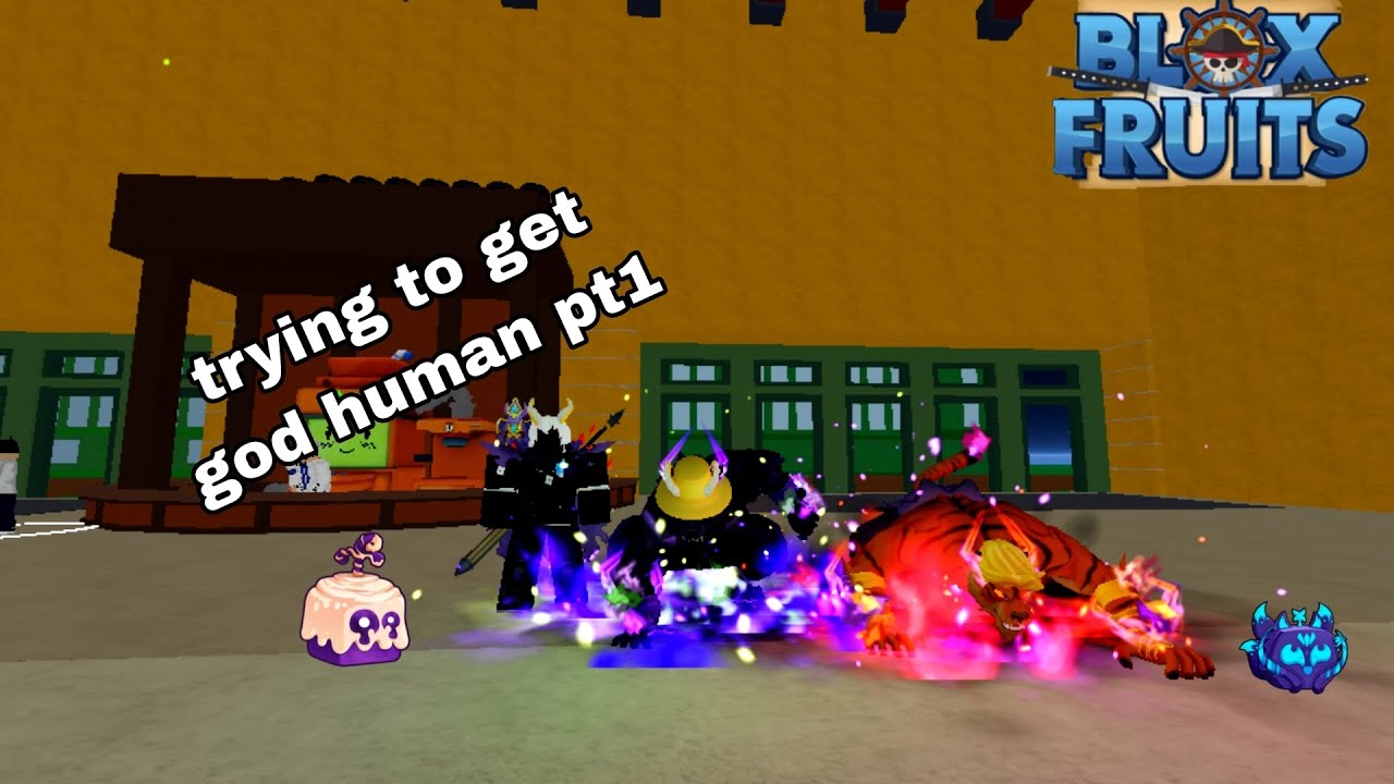 trying to get god human pt1 in blox fruits | ROBLOX - YouTube