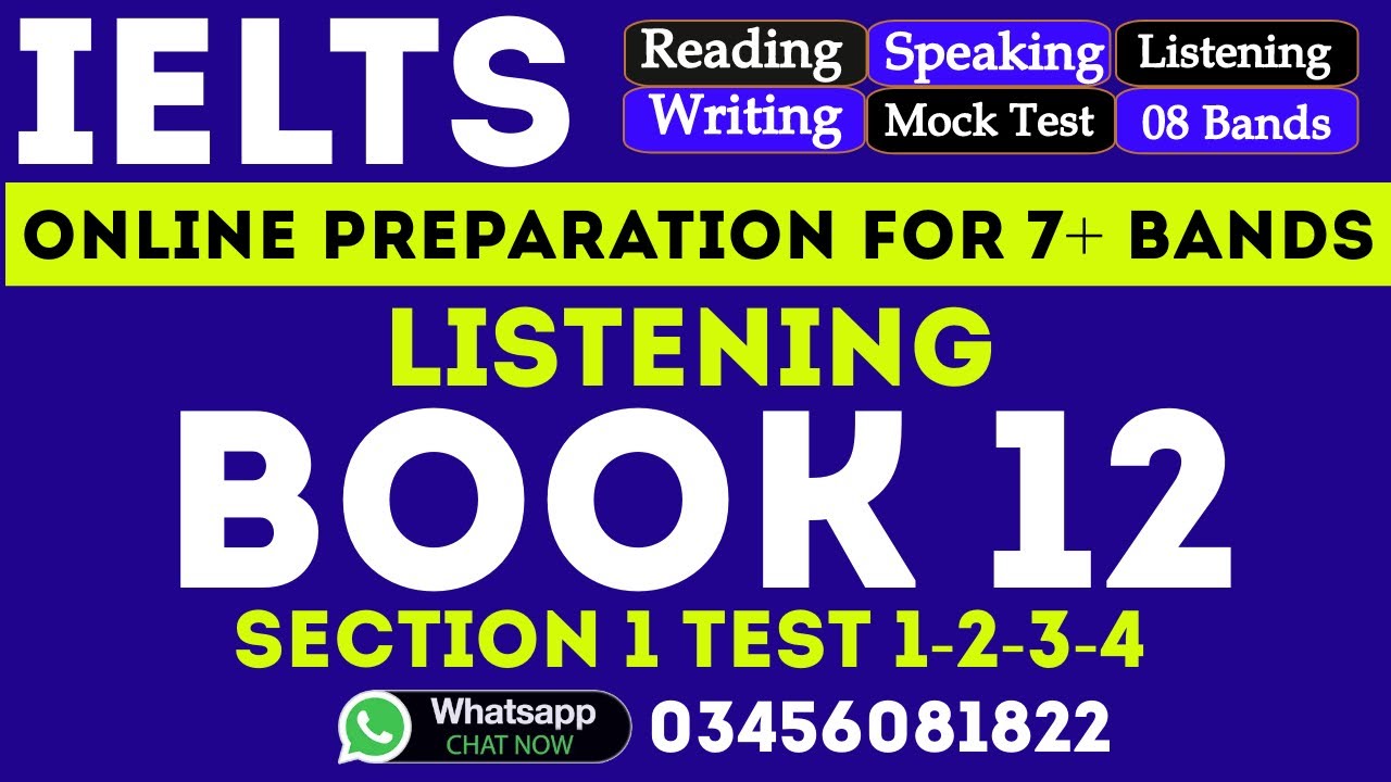 Cambridge IELTS Book 12 Section 1 Listening Test 1 Test 2 Test 3 Cambridge IELTS Book 12 Section 1 Listening Test 1 Test 2 Test 3