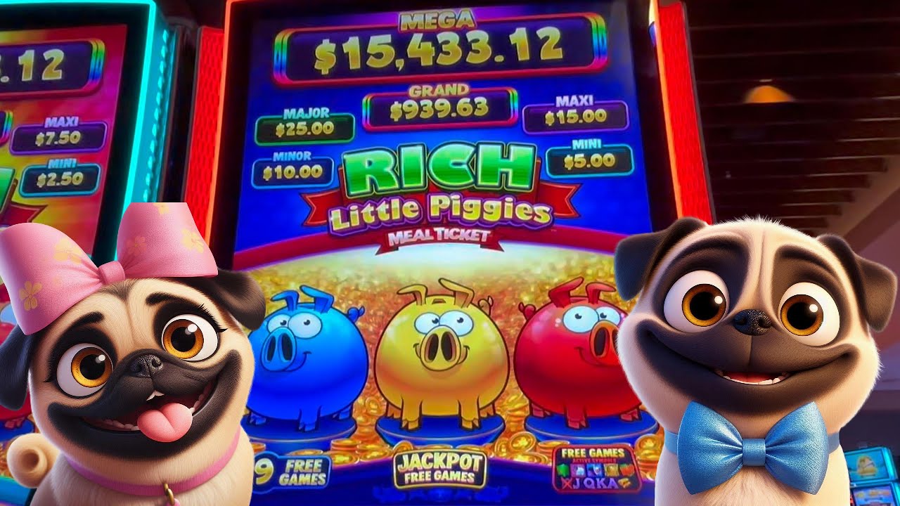 Jackpot! on Rich Little Piggies Meal Ticket Slot Machine | Gambling ...