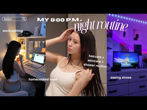 NIGHT ROUTINE 🌙 || pamper, realistic, cooking + more