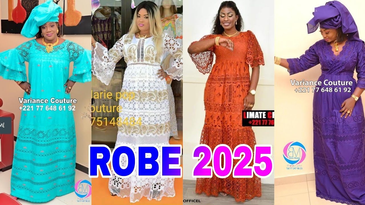 🥰Korité 2025🥰 Très jolie modèl robe long brodé et voile brodé 2025# ...