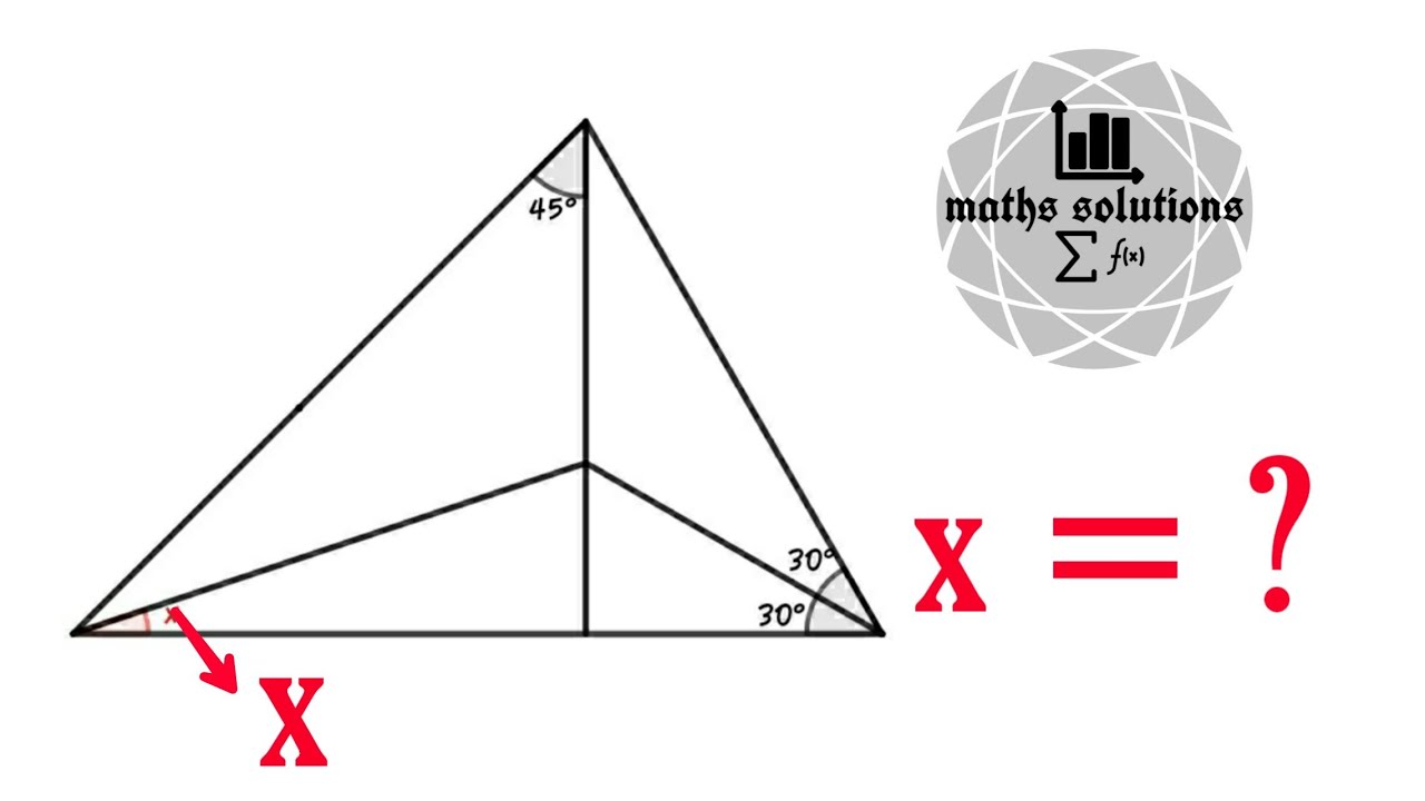 Math puzzle for Finding angle x | Math problem based on Trigonometric ...