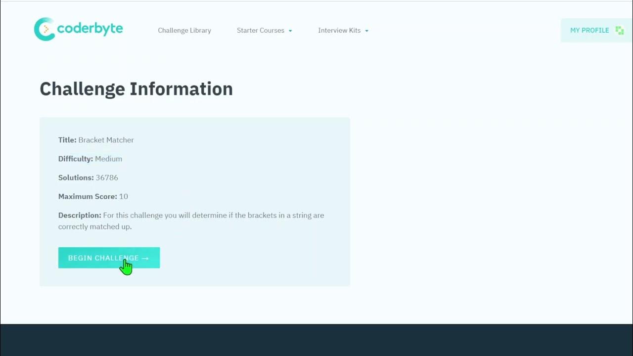 Coderbyte Bracket Matcher Challenge Javascript Solution Source Code Youtube