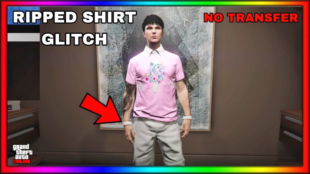 GTA 5 ONLINE * EASY COLORE RIPPED BUSINESS SHIRT GLITCH TUTORIAL (NO ...