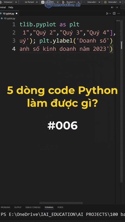 #006 Chỉ 5 dòng code Python làm được gì? #python #coding #pythonprogramming #programming - YouTube