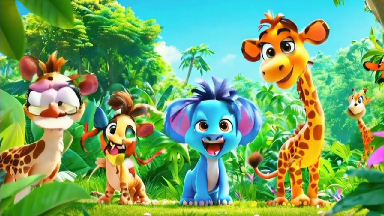 "🎶 Jungle Animals Song for Kids | Dance with Fox, Lion, and Friends in ...