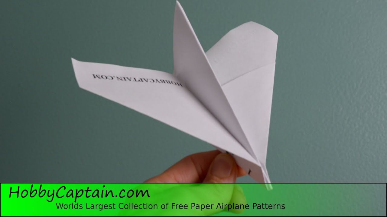 How to fold a paper airplane, The Sprinter - YouTube
